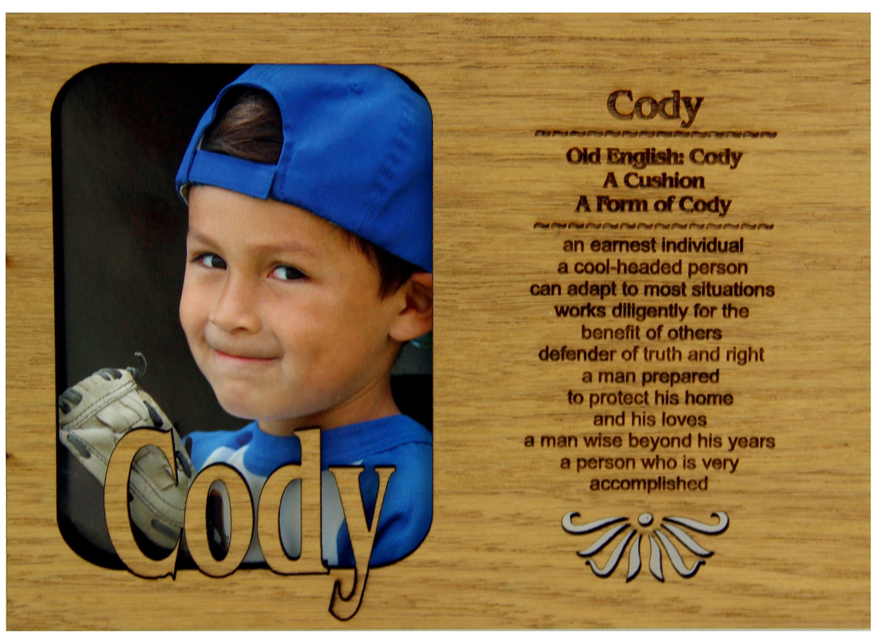 Personalized Name Profile Laser Engraved Wood Picture Frame | Etsy