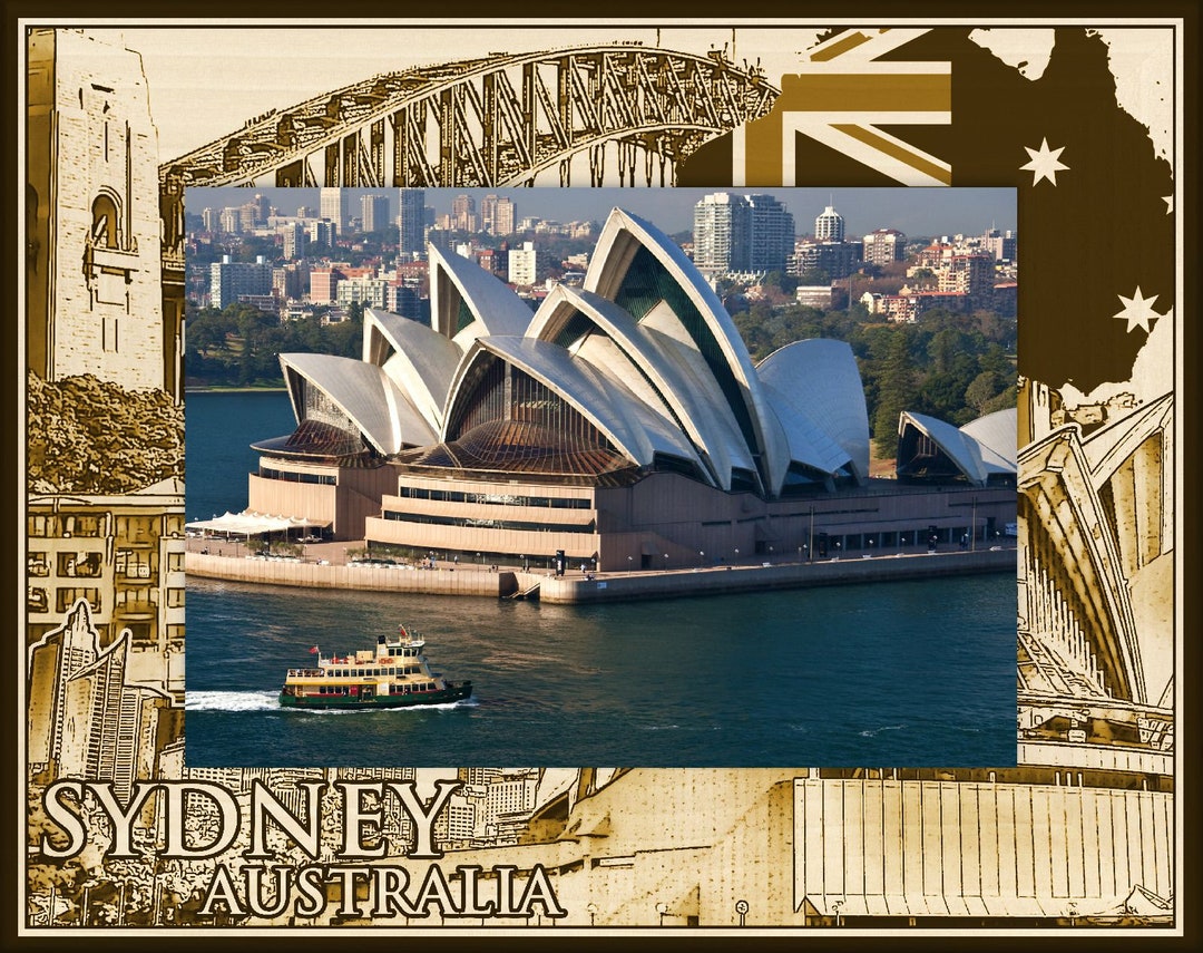 Sydney Australia Laser Engraved Wood Picture Frame - Etsy