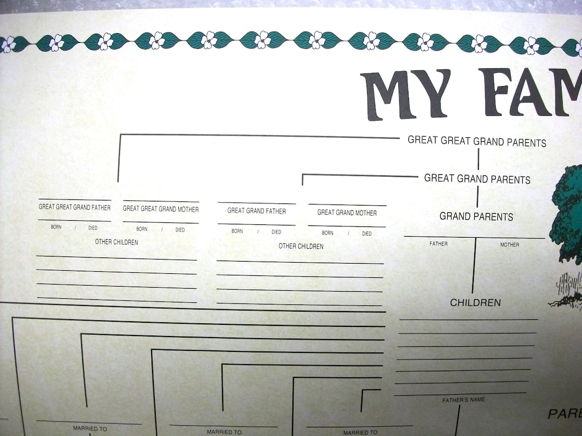 Family Tree Chart Genealogy - Etsy