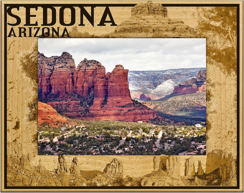Sedona Arizona Laser Engraved Wood Picture Frame - Etsy