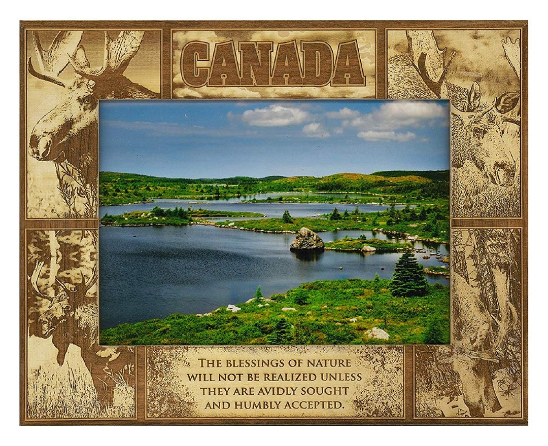 Canada Laser Engraved Wood Picture Frame - Etsy