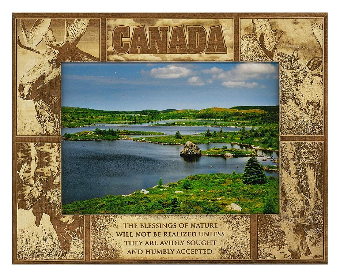 Canada Laser Engraved Wood Picture Frame - Etsy