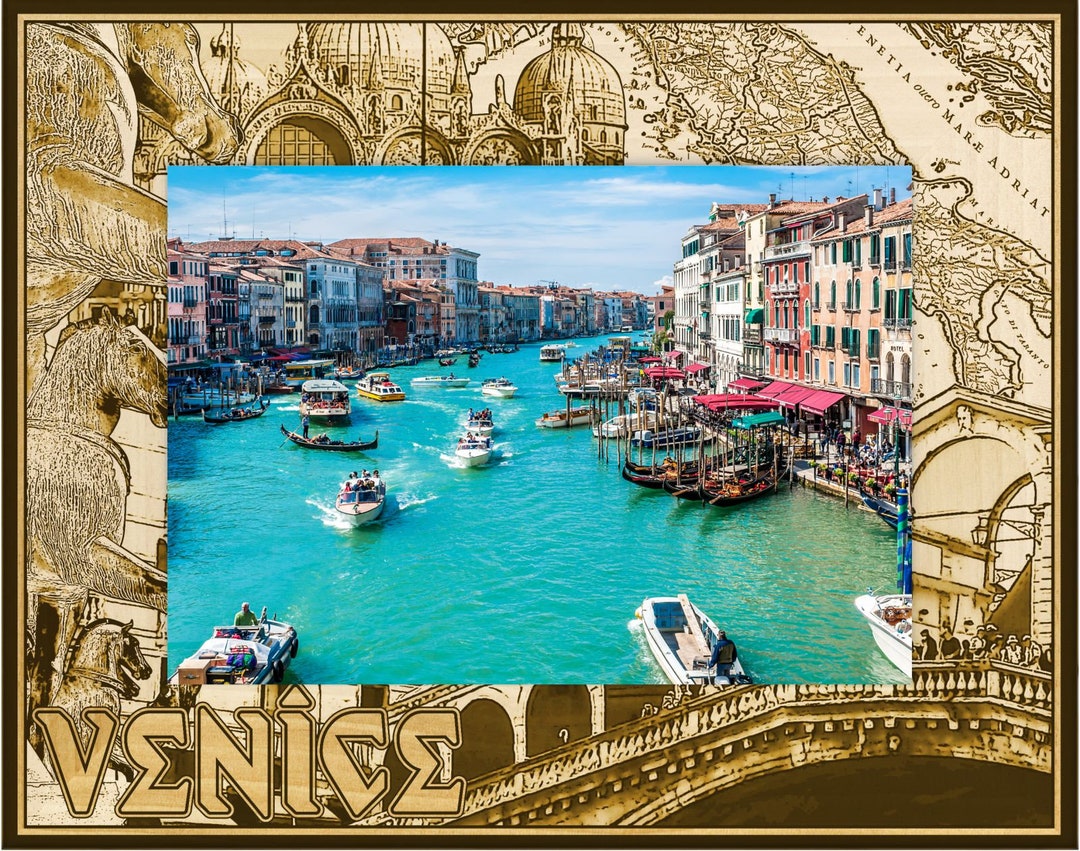 Venice Italy Laser Engraved Wood Picture Frame - Etsy