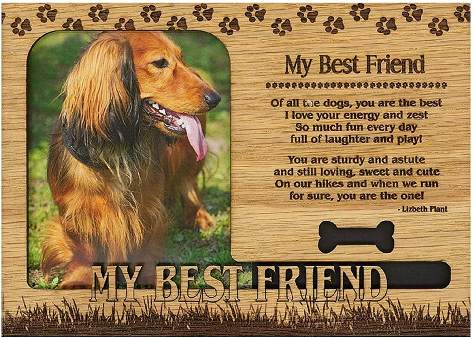 My Best Friend Engraved Wood Picture Frame Magnet - Etsy