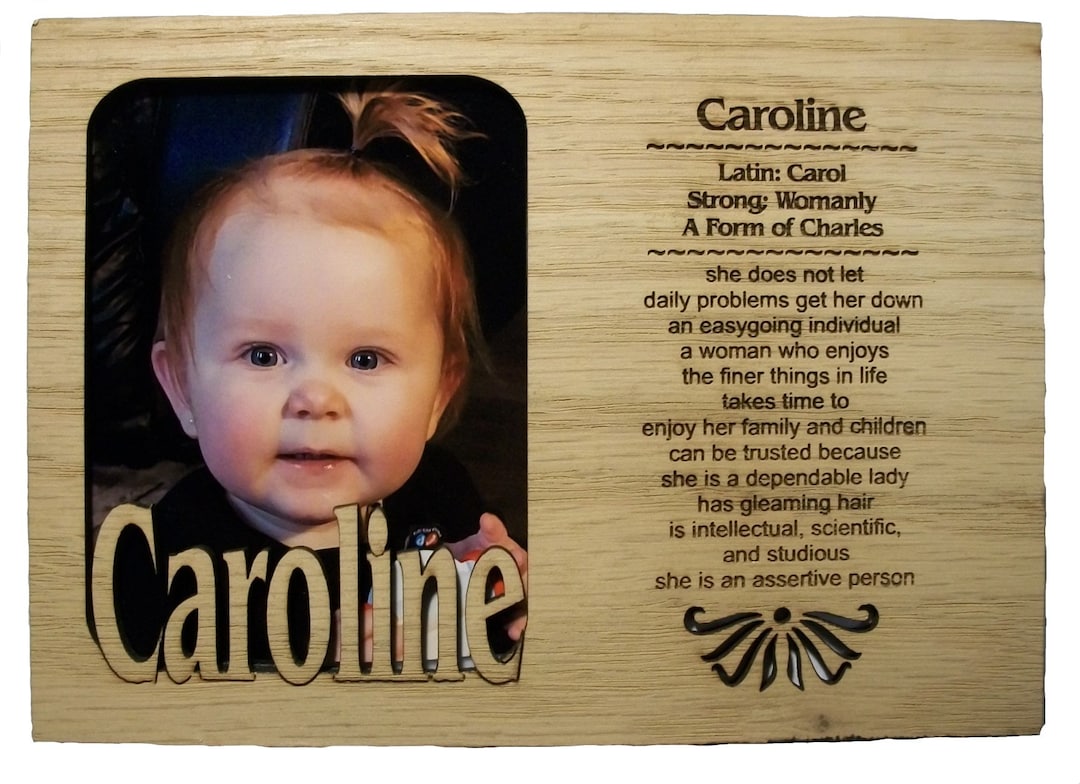 Personalized Name Profile Laser Engraved Wood Picture Frame Magnet - Etsy