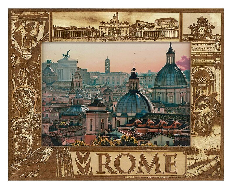 Rome Italy Laser Engraved Wood Picture Frame | Etsy