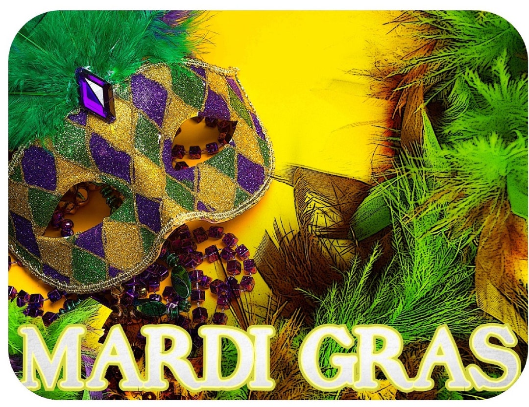 Mardi Gras Fridge Magnet - Etsy
