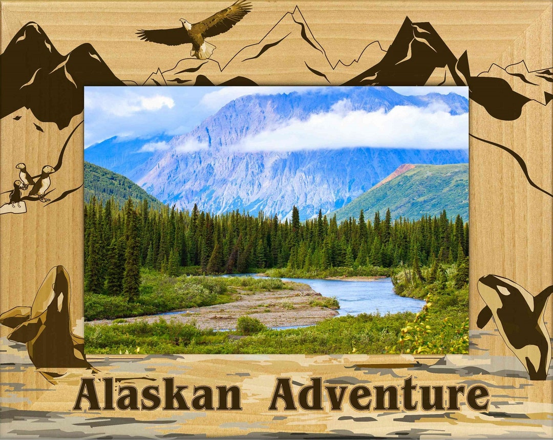 Alaskan Adventure Laser Engraved Wood Picture Frame - Etsy