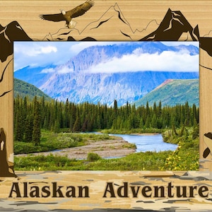 Alaskan Adventure Laser Engraved Wood Picture Frame - Etsy