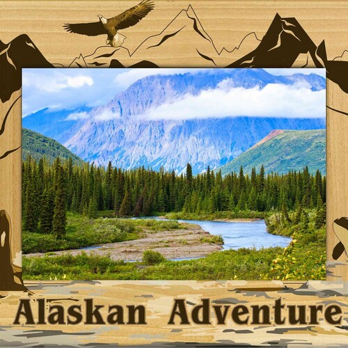 Alaska Laser Engraved Wood Picture Frame - Etsy