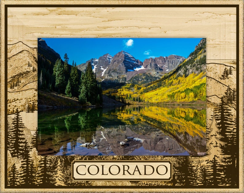 Colorado Laser Engraved Wood Picture Frame - Etsy
