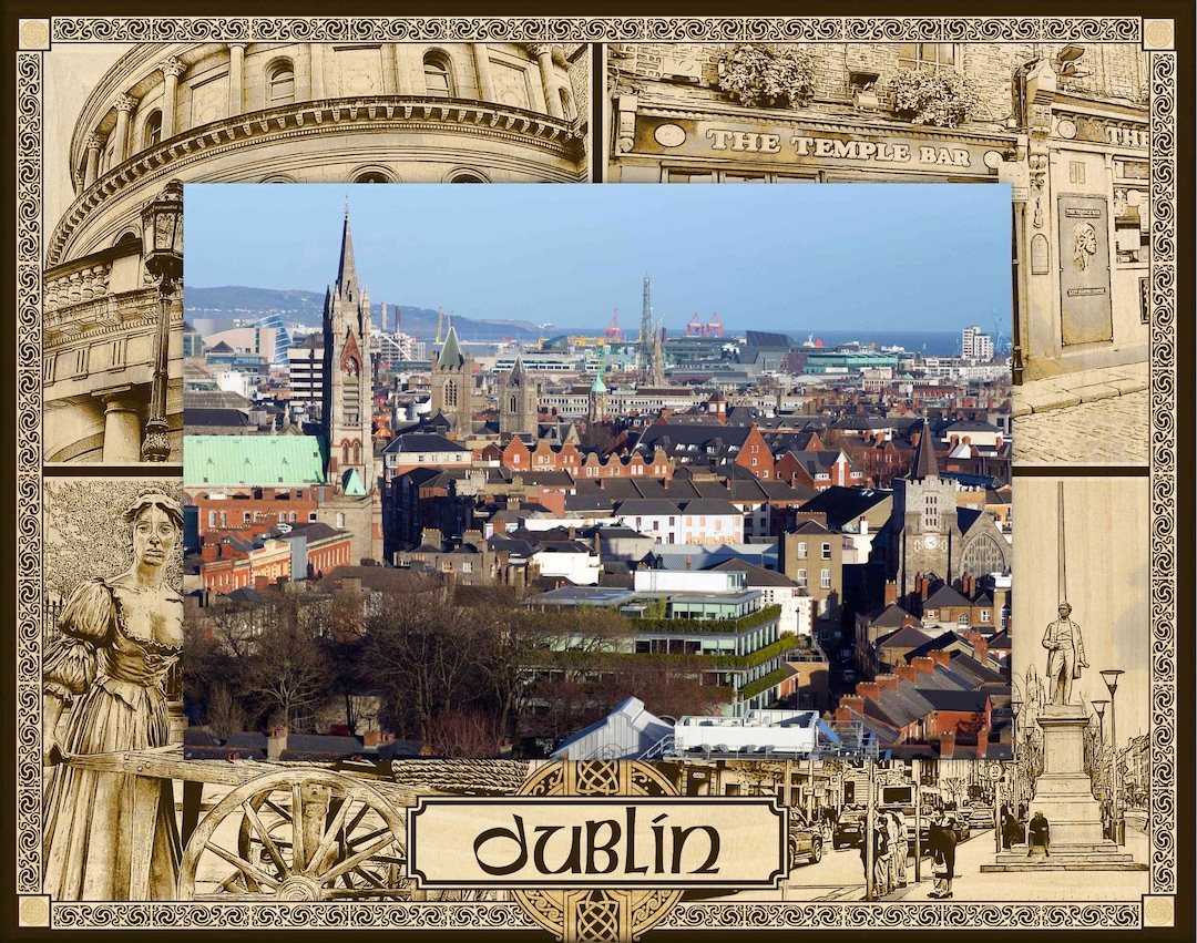 Dublin Ireland Laser Engraved Wood Picture Frame - Etsy