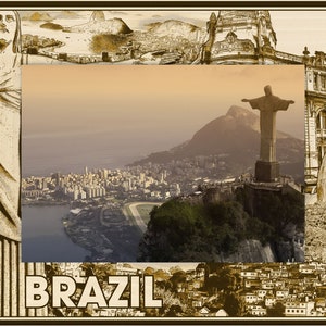 Brazil Laser Engraved Wood Picture Frame - Etsy