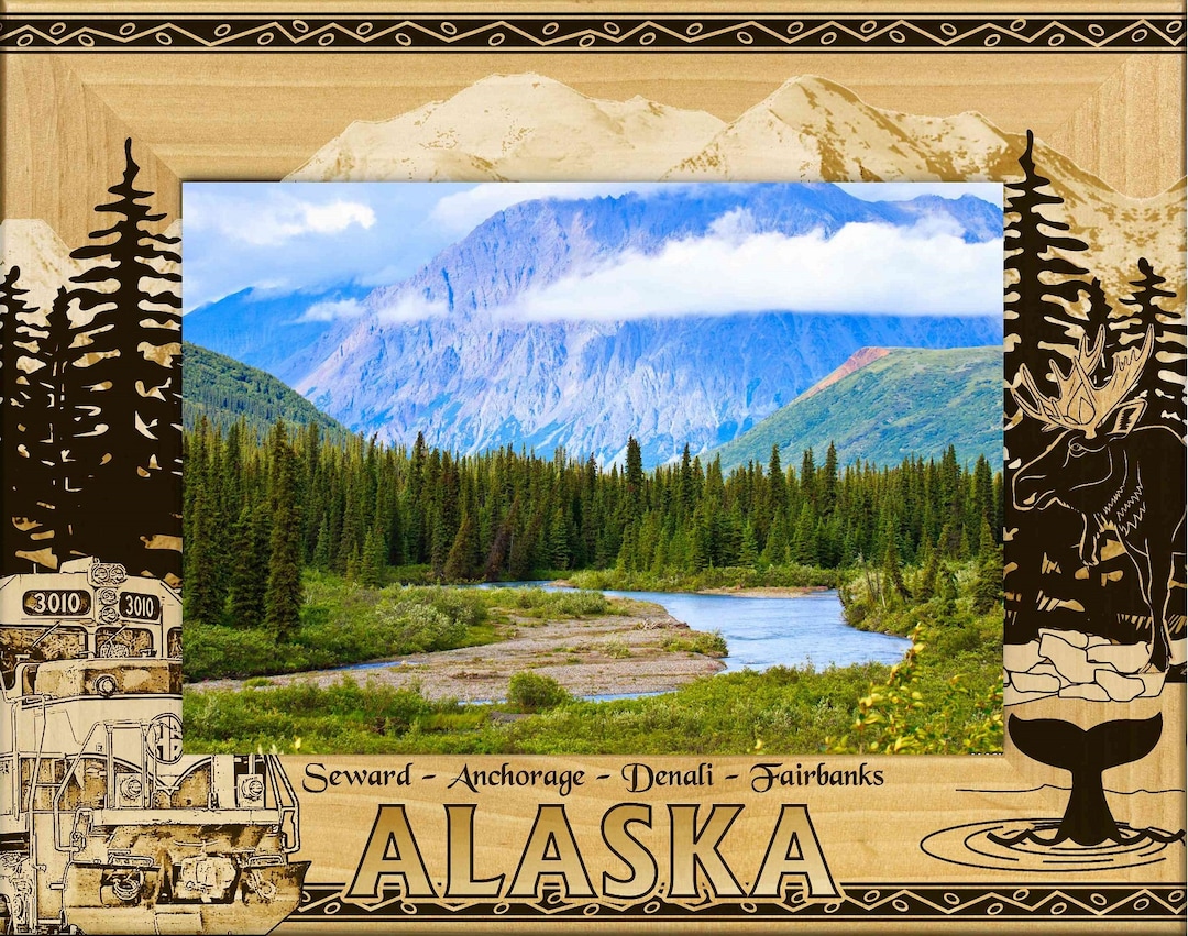 Alaska Cities Laser Engraved Wood Picture Frame - Etsy