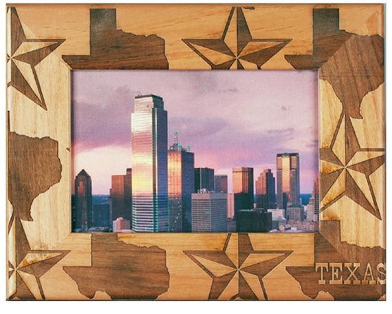 Texas Laser Engraved Wood Picture Frame - Etsy