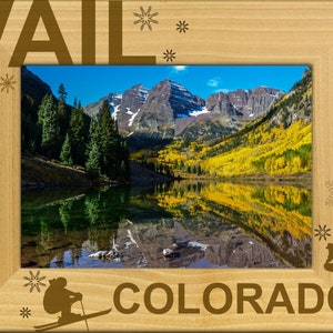 Vail Colorado Laser Engraved Wood Picture Frame - Etsy