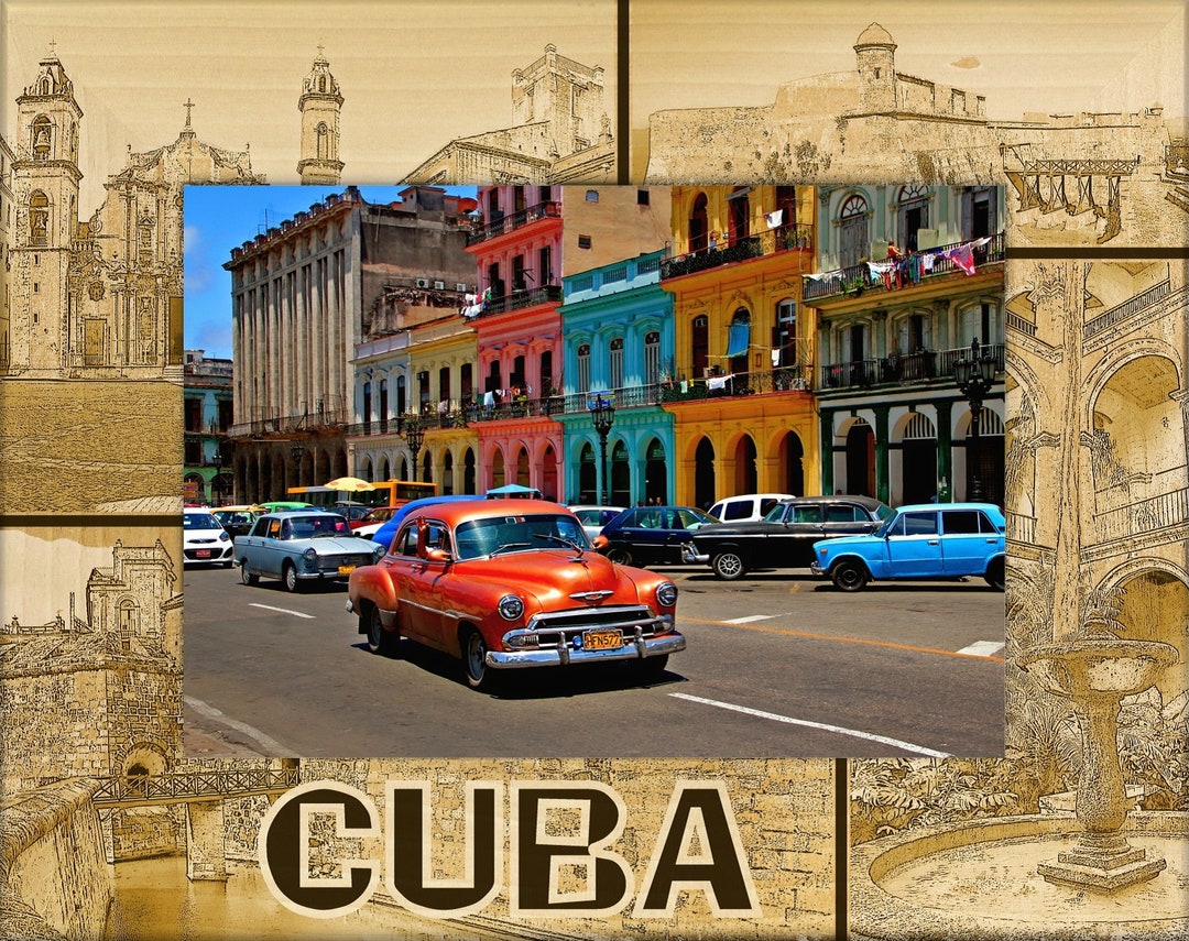 Cuba Laser Engraved Wood Picture Frame - Etsy