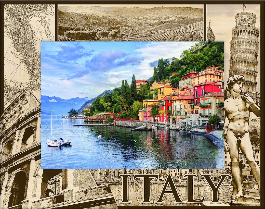 Italy Laser Engraved Wood Picture Frame - Etsy