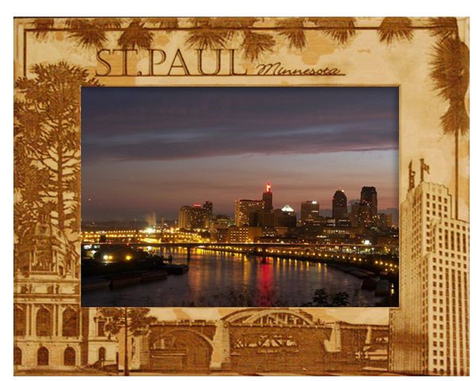 St. Paul Minnesota Laser Engraved Wood Picture Frame 5 X 7 | Etsy