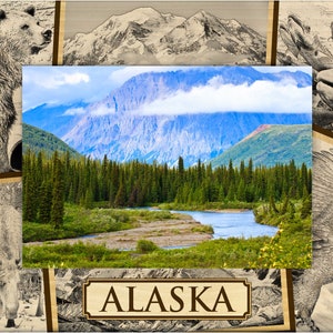 Alaska Laser Engraved Wood Picture Frame - Etsy