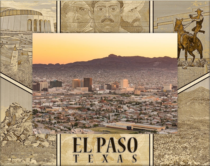 El Paso Texas Laser Engraved Wood Picture Frame - Etsy