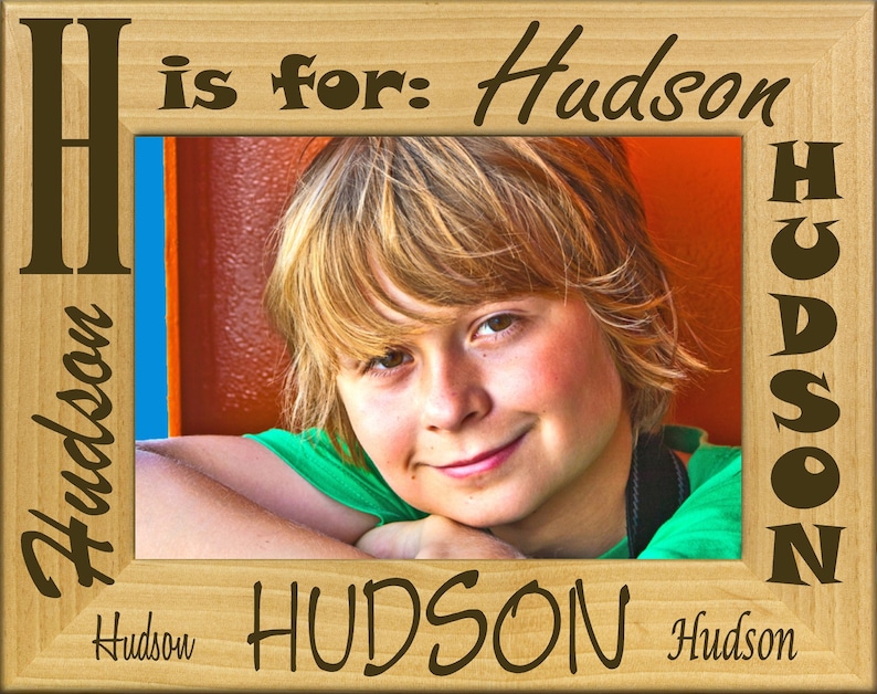 Personalized Name Laser Engraved Wood Picture Frame - Etsy