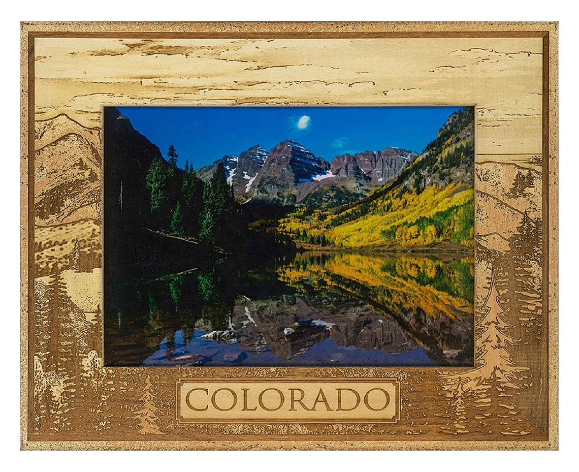 Colorado Laser Engraved Wood Picture Frame - Etsy