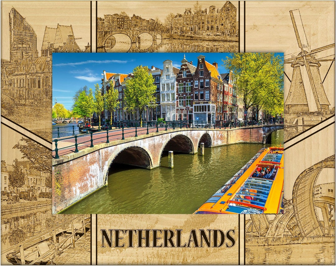 Netherlands Laser Engraved Wood Picture Frame - Etsy