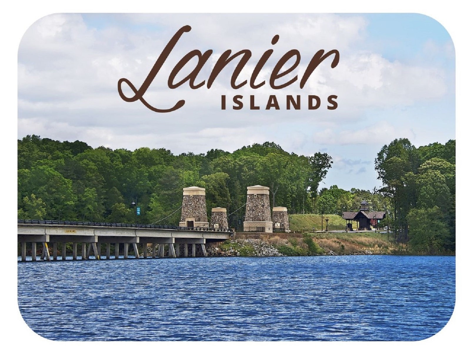 Lake Lanier Islands With Bridge Fridge Magnet - Etsy
