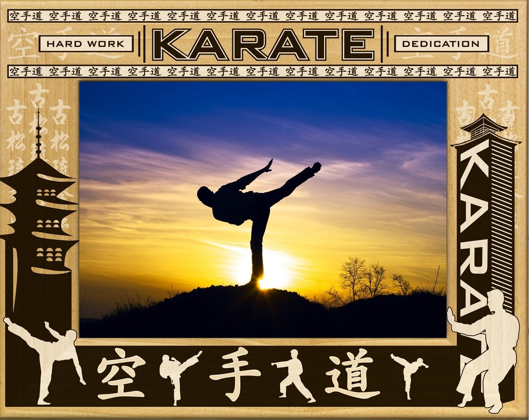 Karate Laser Engraved Wood Picture Frame - Etsy