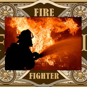 Firefighter Laser Engraved Wood Picture Frame - Etsy