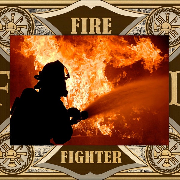 Fireman Picture Frames - Etsy