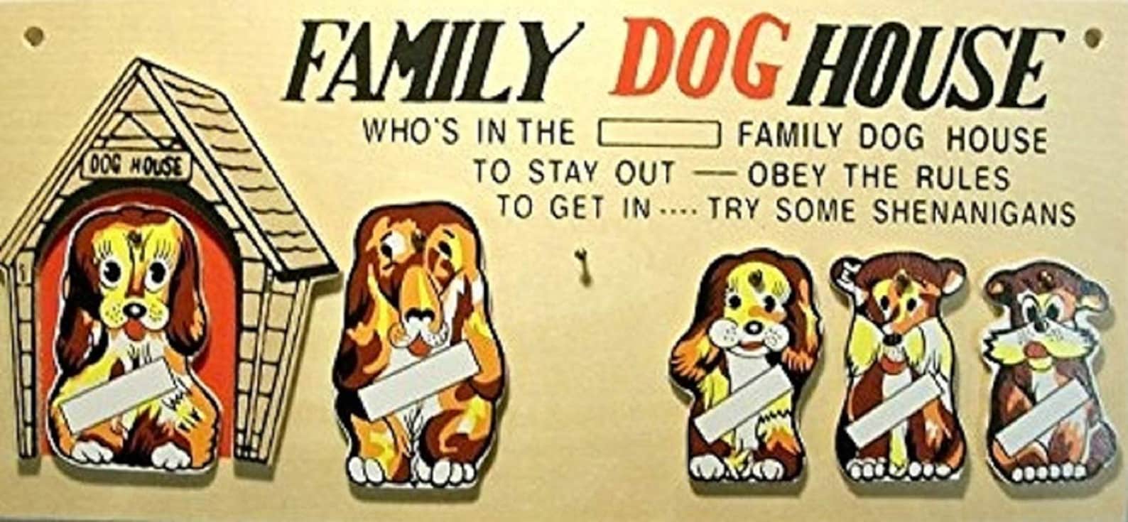 Family Dog House Wall Plaque - Etsy
