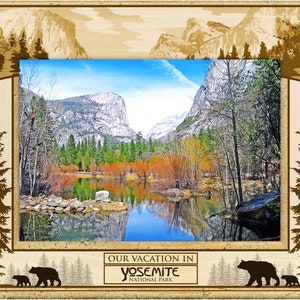 Our Vacation in Yosemite National Park Laser Engraved Wood Picture ...