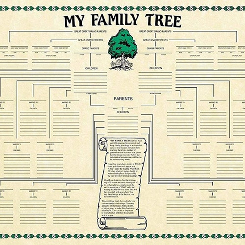 Family Tree Chart Genealogy - Etsy