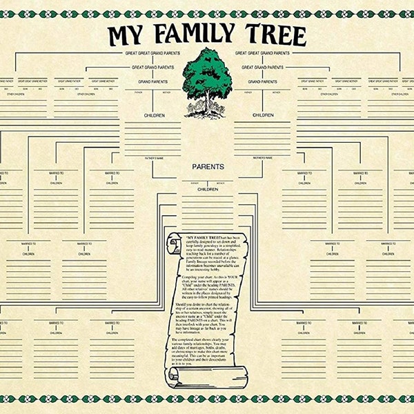 Family Tree Chart - Etsy