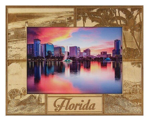 Florida Laser Engraved Wood Picture Frame | Etsy