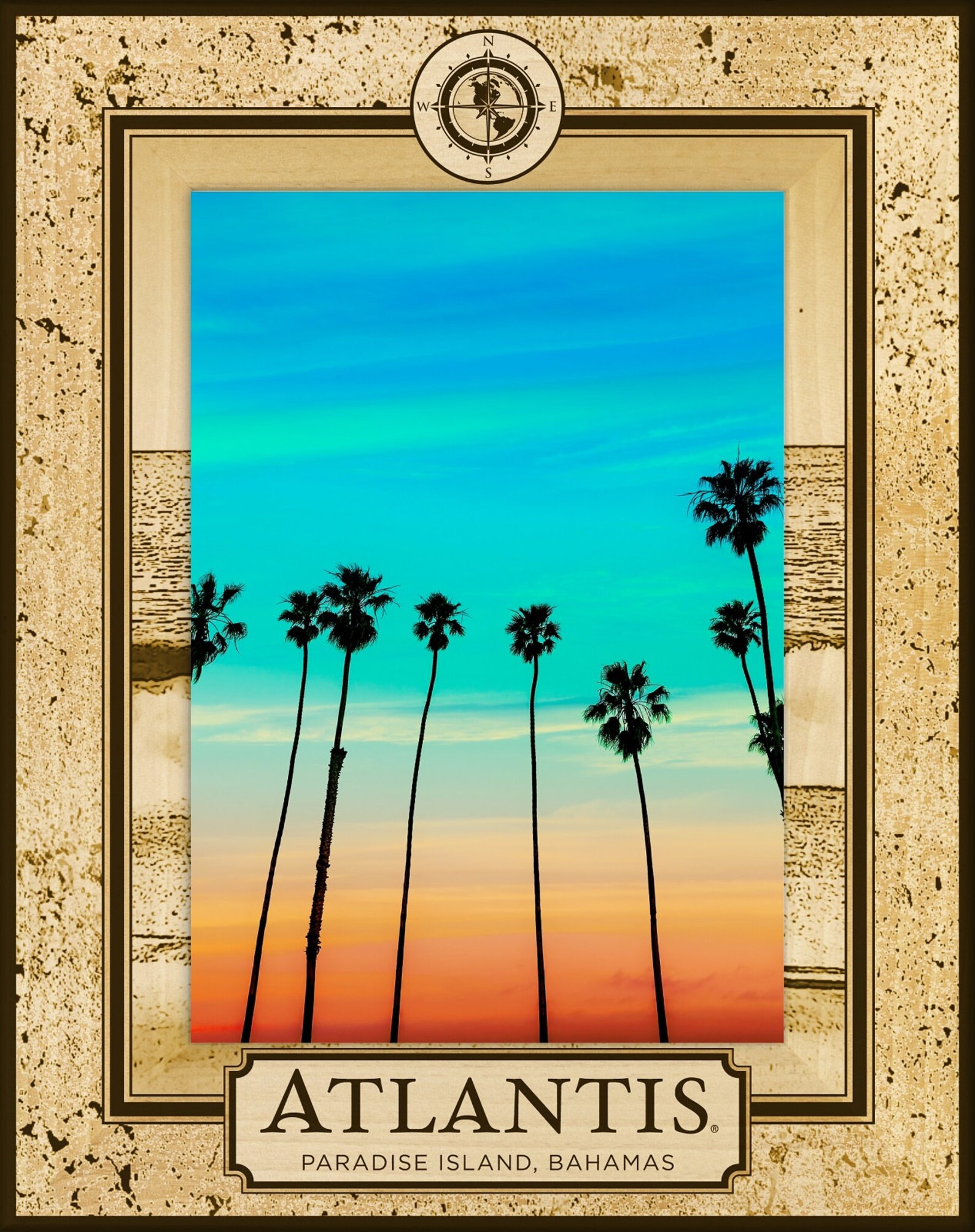 Atlantis Paradise Island Bahamas Laser Engraved Wood Picture Frame - Etsy