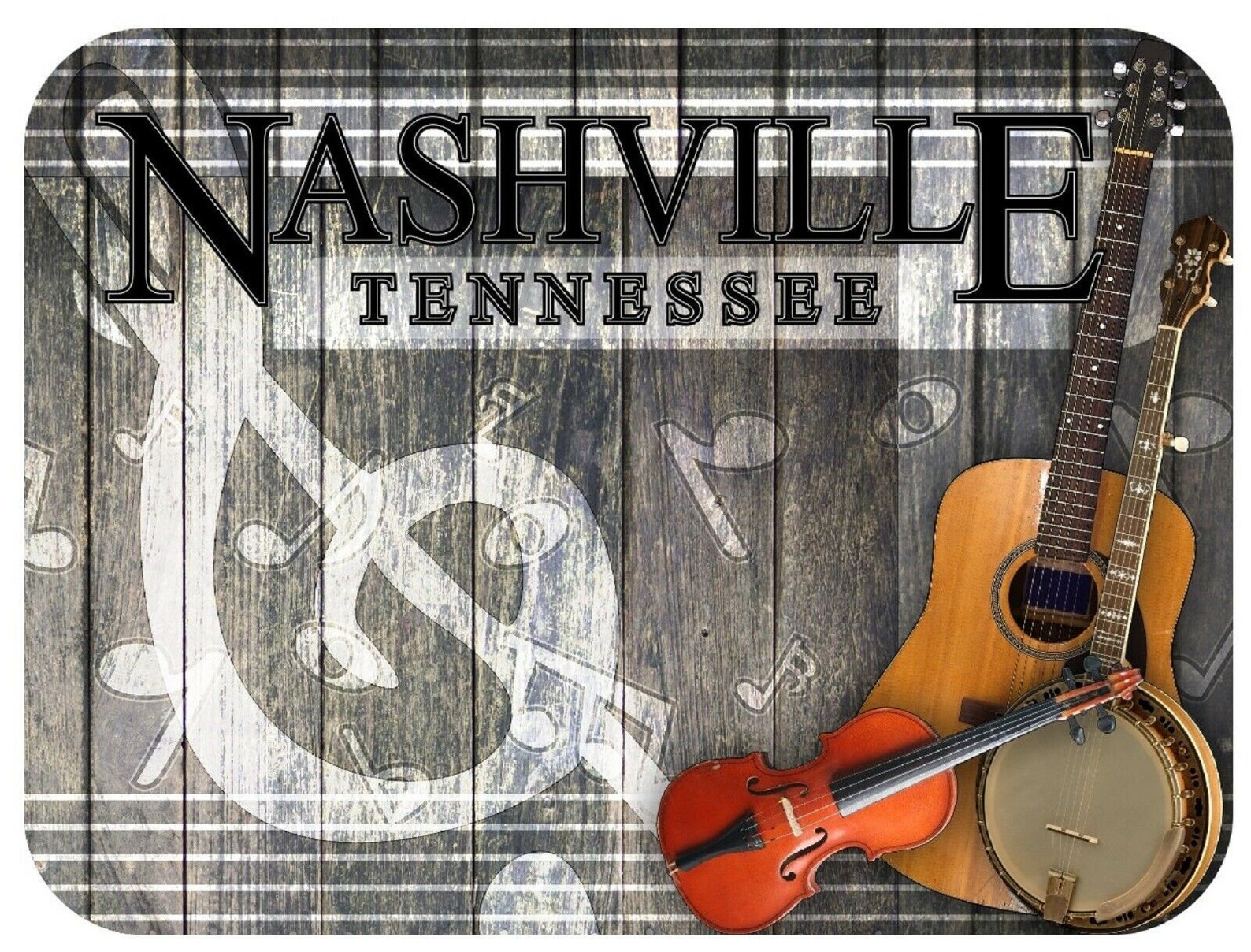 Nashville Tennessee Music Border Fridge Magnet - Etsy