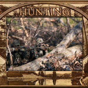 Hunting Laser Engraved Wood Picture Frame - Etsy