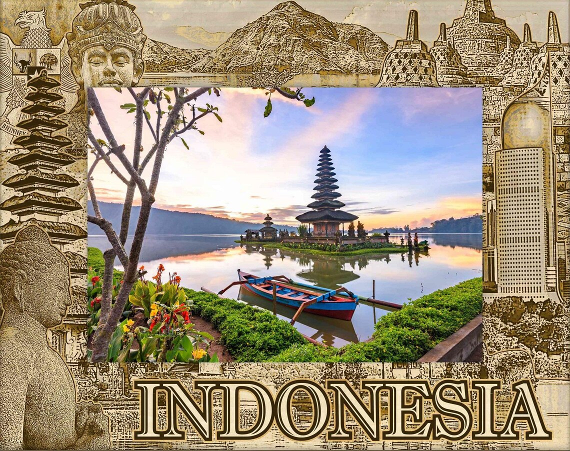 Indonesia Laser Engraved Wood Picture Frame - Etsy