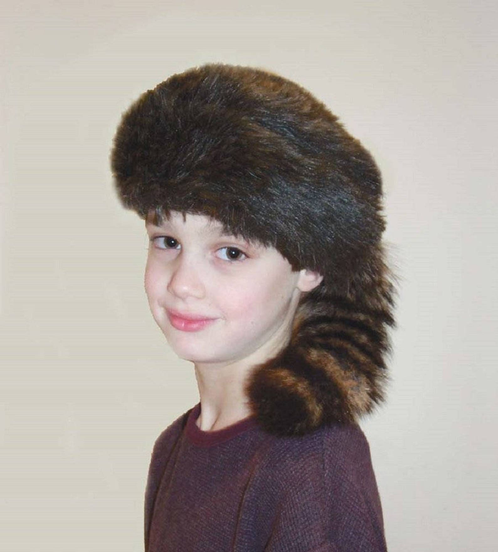 Davy Crockett Coon Skin Hat With Real Tail - Etsy