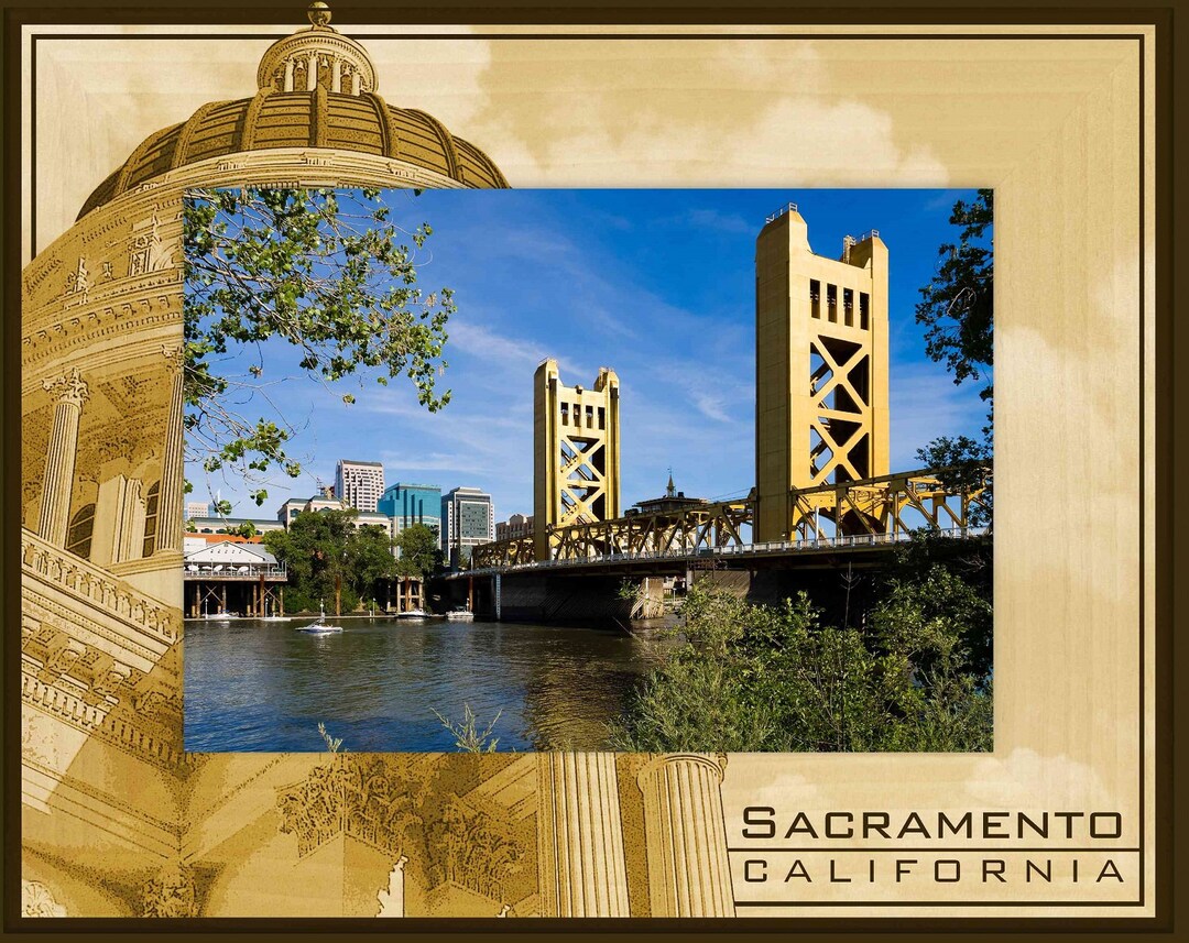 Sacramento California Laser Engraved Wood Picture Frame - Etsy