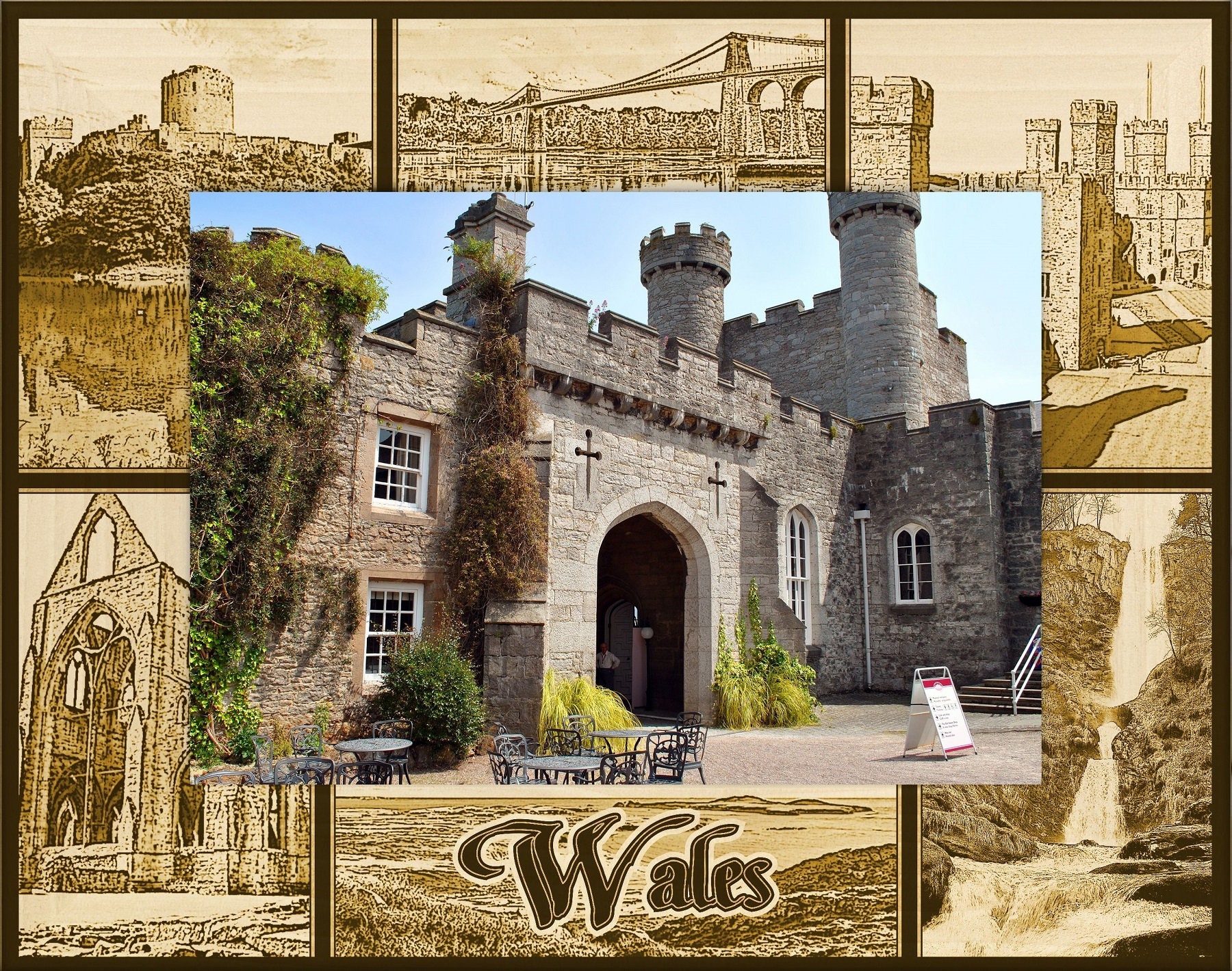 Wales Laser Engraved Wood Picture Frame - Etsy UK