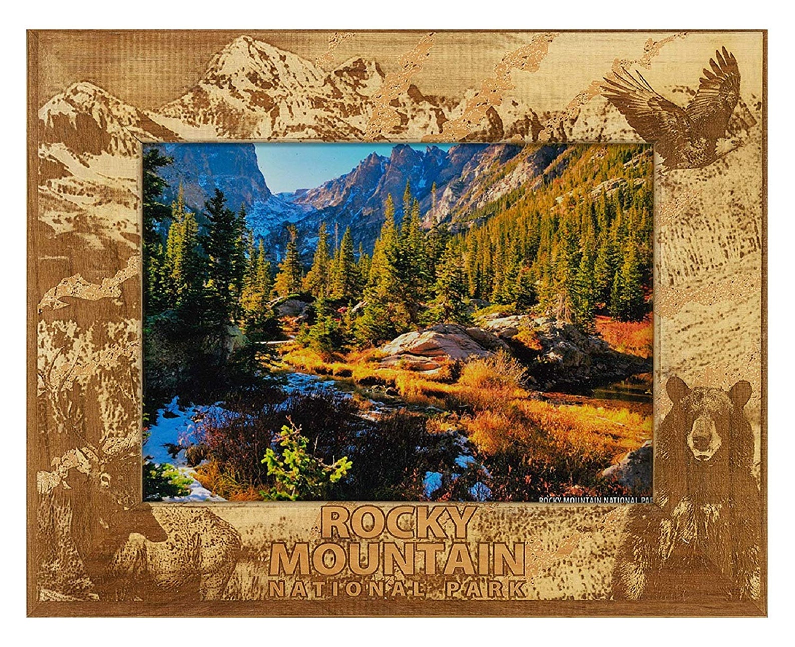 Rocky Mountains National Park Laser Engraved Wood Picture - Etsy