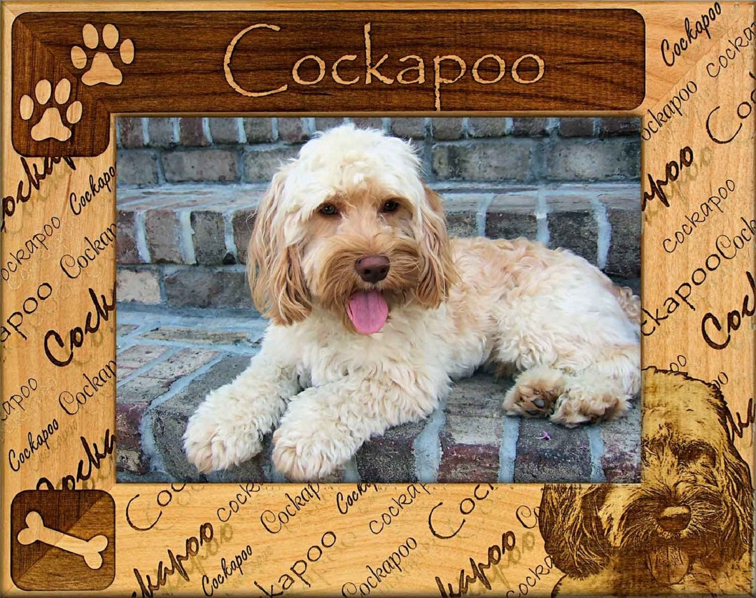 Cockapoo Laser Engraved Wood Picture Frame - Etsy