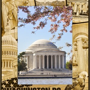 Washington D.C. Montage Laser Engraved Wood Picture Frame - Etsy
