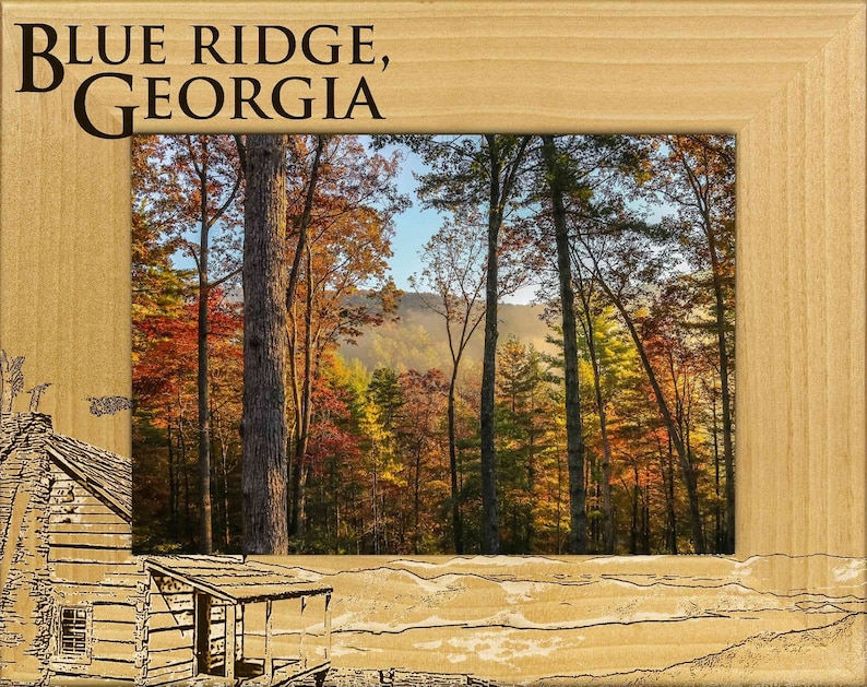 Blue Ridge Georgia Laser Engraved Wood Picture Frame - Etsy