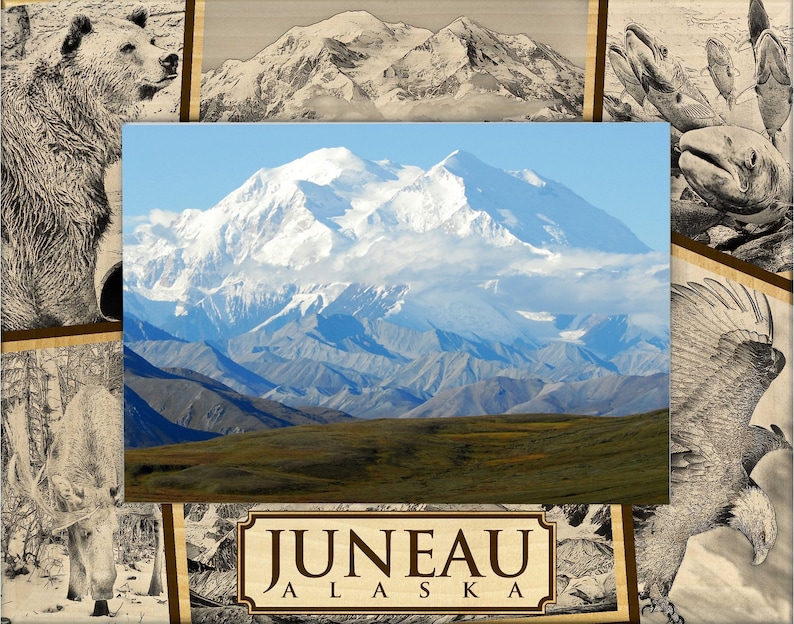 Juneau Alaska Laser Engraved Wood Picture Frame - Etsy