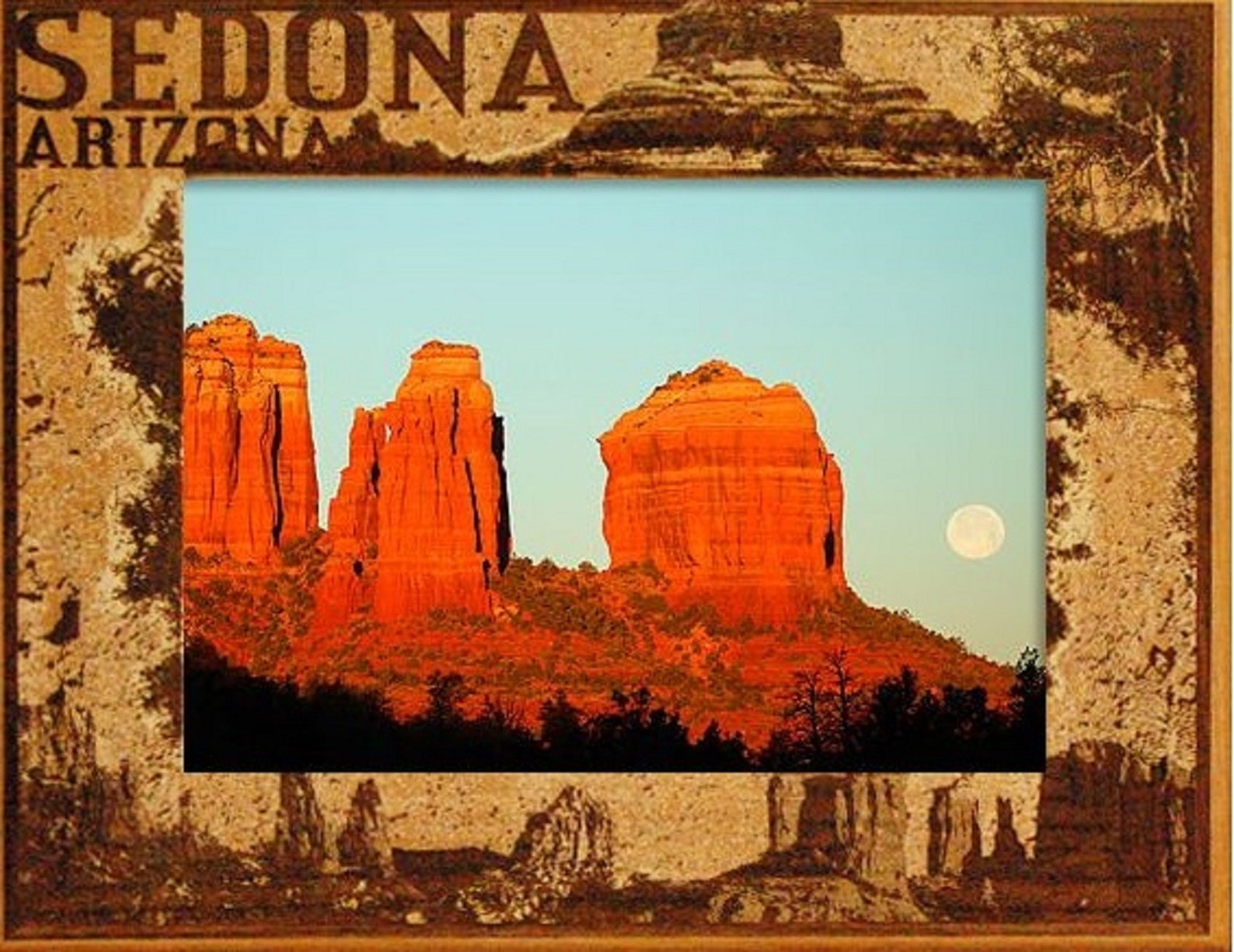 Sedona Arizona Laser Engraved Wood Picture Frame - Etsy Italia